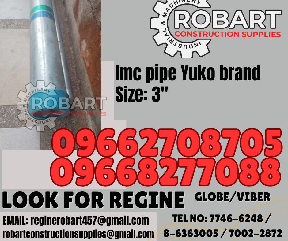 Imc pipe Yuko brand Size: 3", Commercial & Industrial, Construction ...