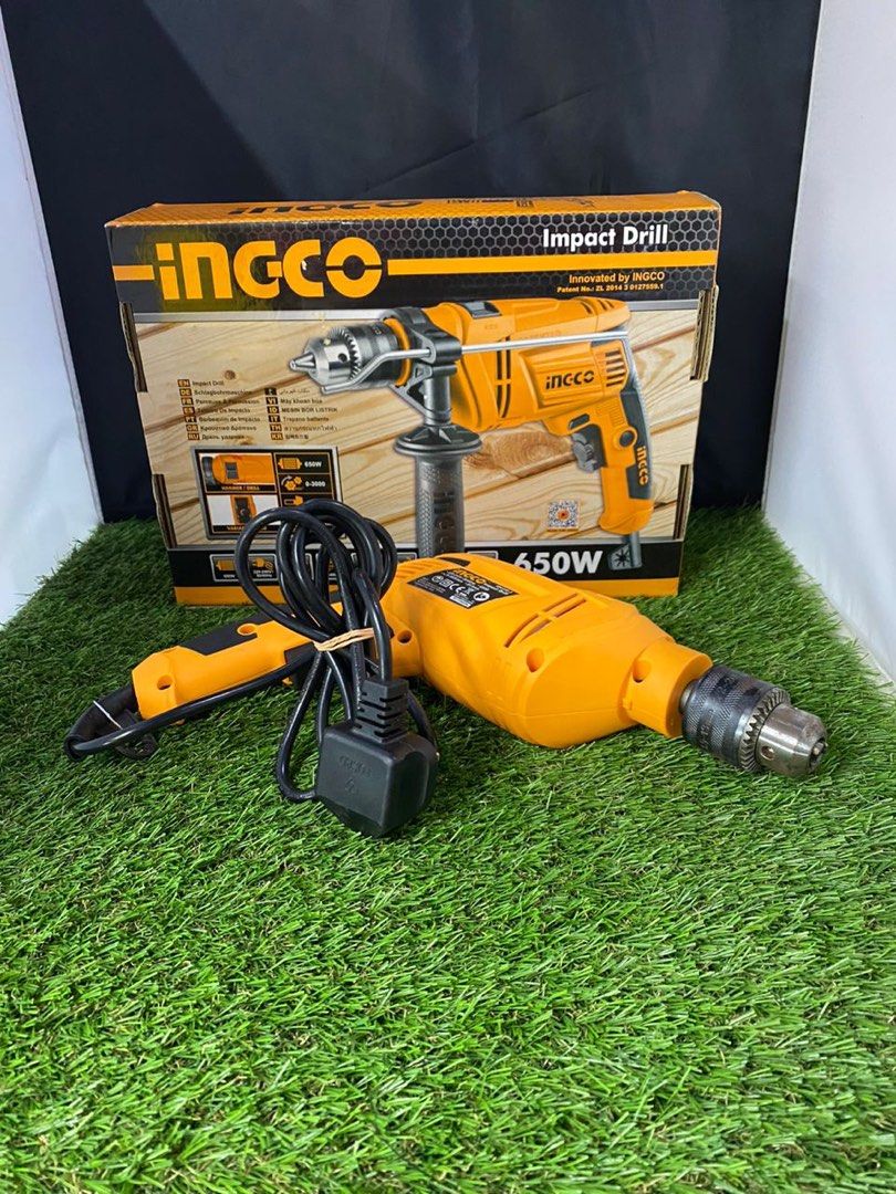 IMPACT DRILL INGCO -HAMMER 650w 220-240V, Furniture & Home Living, Home ...