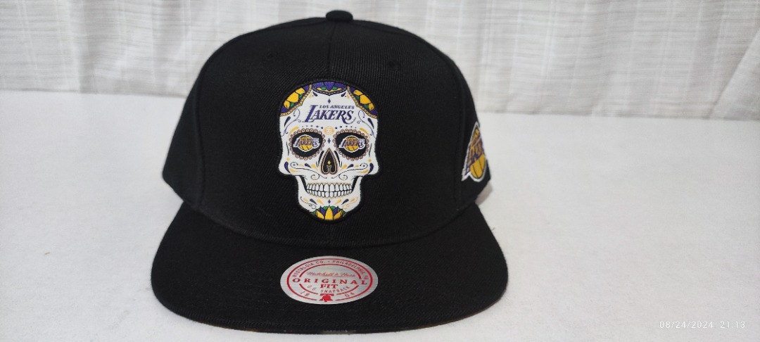 Lakers Sugar Skull, Men's Fashion, Watches & Accessories, Caps & Hats ...