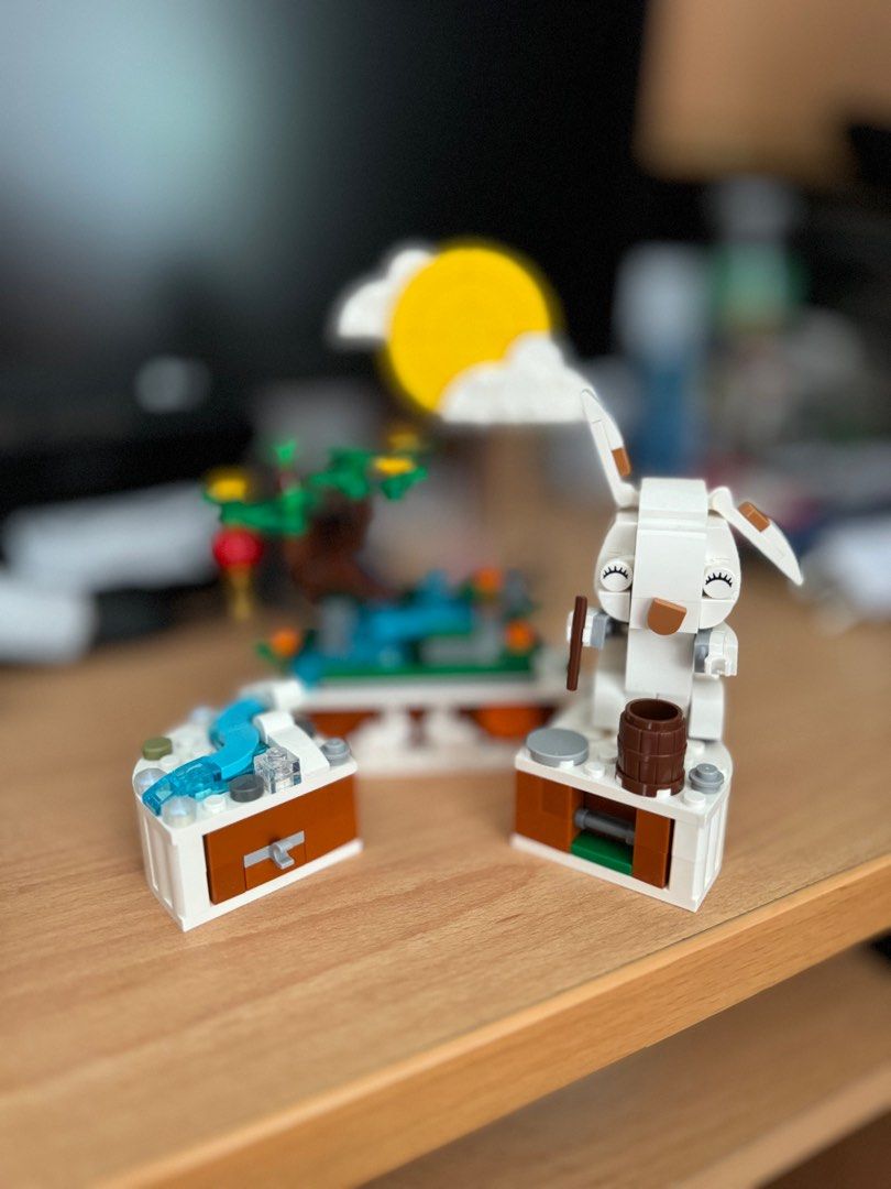 lego rabbit display