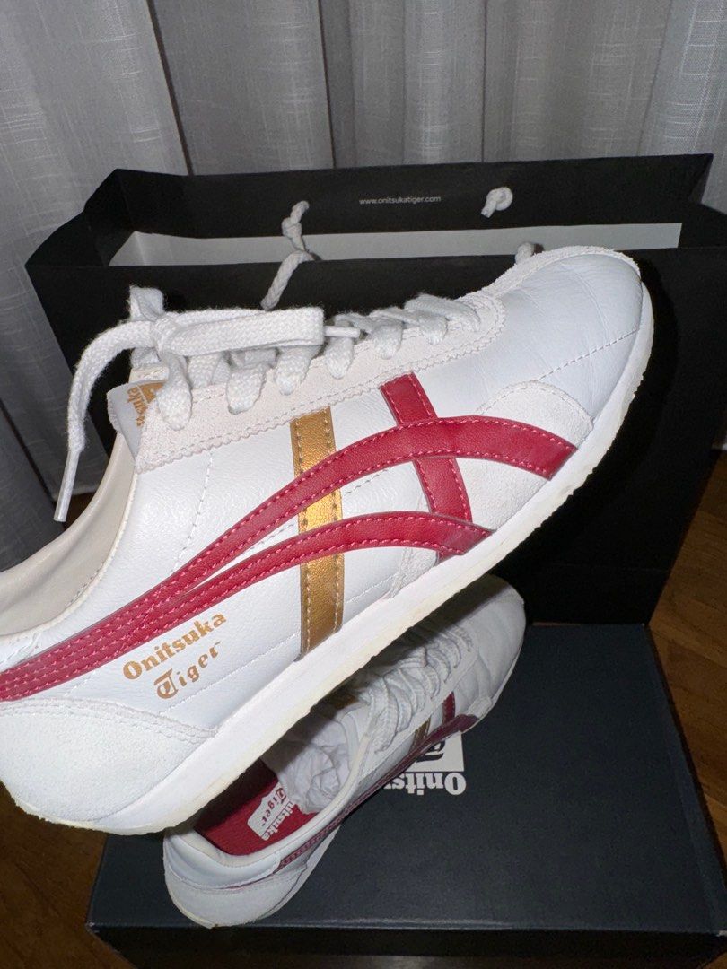 [LIMITED EDITION] Onitsuka Tiger Runspark EU36 White/Red/Gold, Women's ...