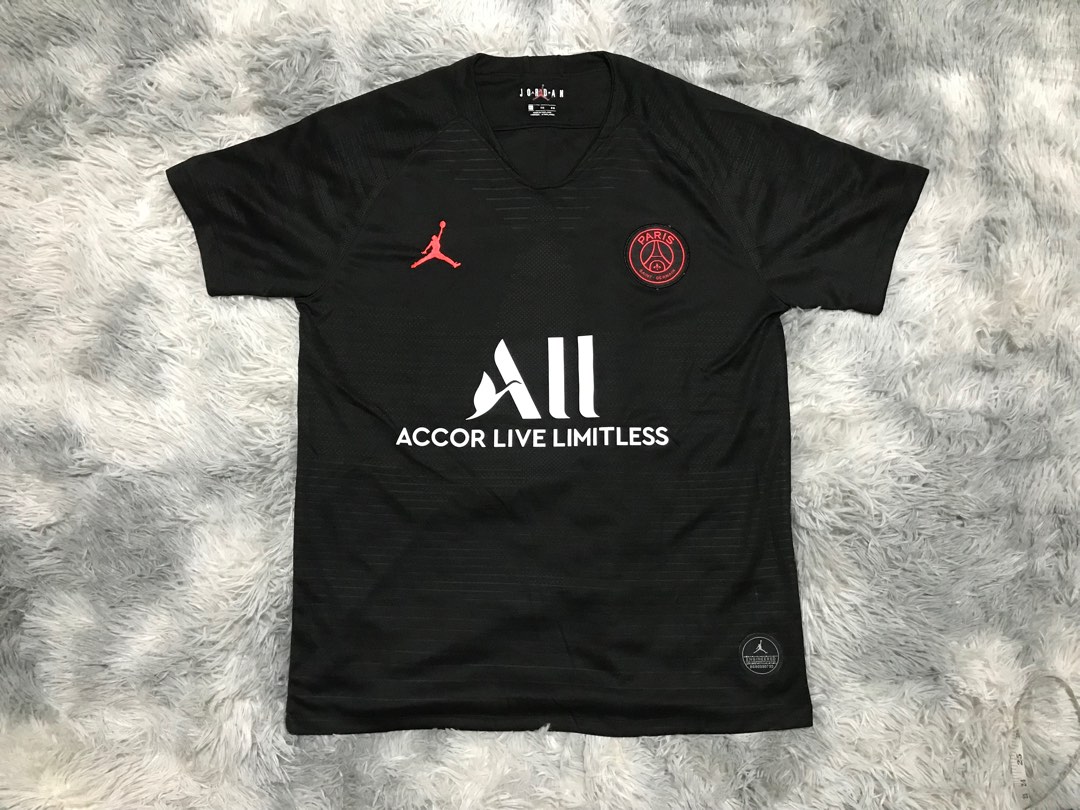 Paris saint-germain (PSG) x Air Jordan jersey in black - blank jersey ...