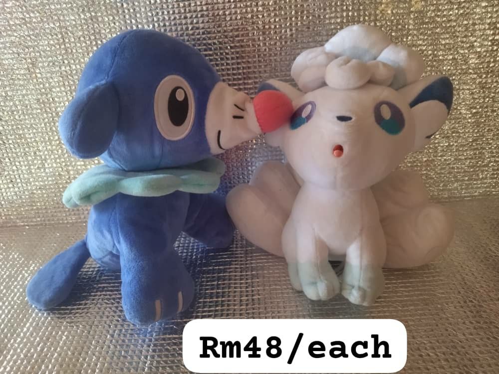 Pokemon Center Vulpix & Popplio Plush, Hobbies & Toys, Toys & Games on Carousell