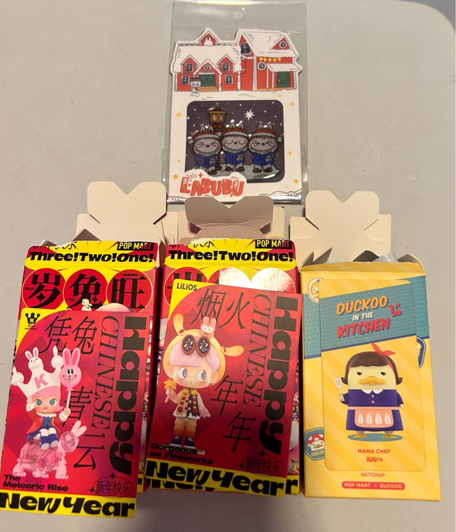 POPMART new year duckoo in the kitchen sticker labubu, Hobbies & Toys ...
