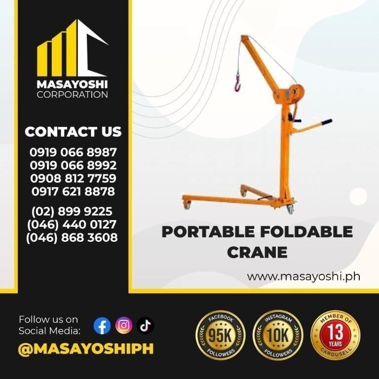 Portable Foldable Crane with Hand Winch | Crane | Lifting Equipment ...