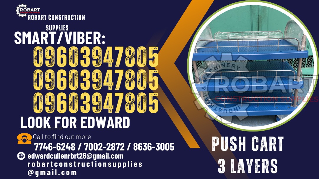 push cart 3 layers 300kg, Commercial & Industrial, Construction & Building Materials on Carousell