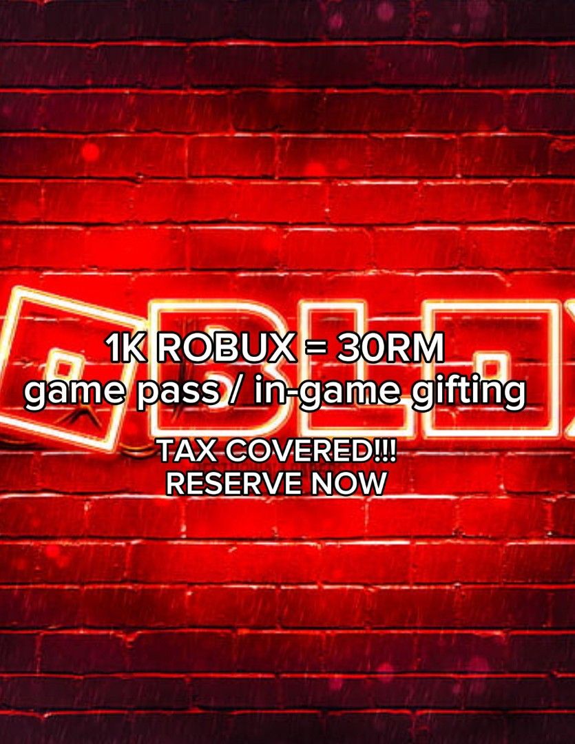 Roblox ROBUX for sale tax covered, Video Gaming, Gaming Accessories, In ...