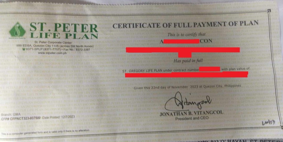 ST. PETER LIFE PLAN | FOR SALE | TRANSFER FEE INCLUDED | NEGOTIABLE ...