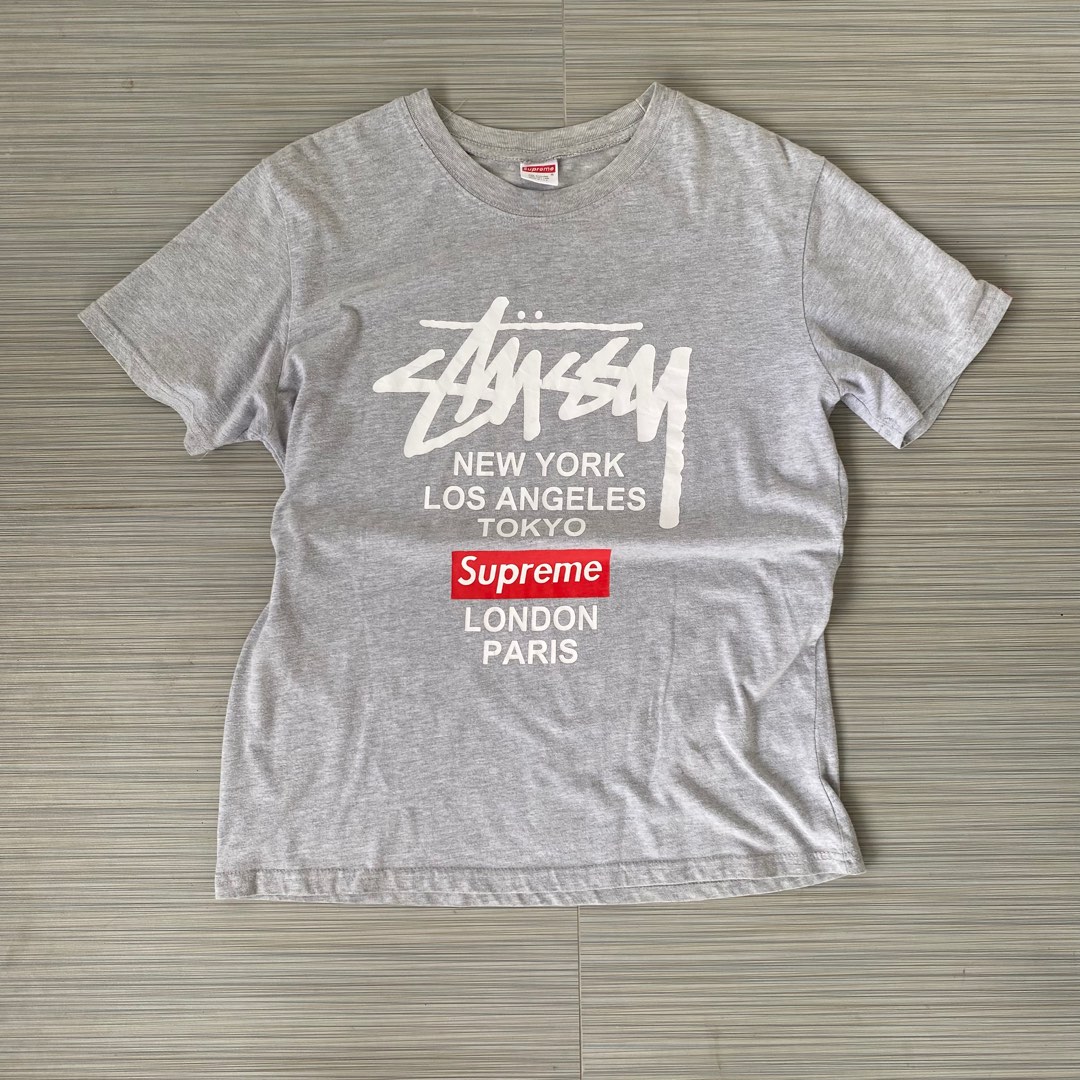 Stussy X Supreme, Men's Fashion, Tops & Sets, Tshirts & Polo Shirts on ...