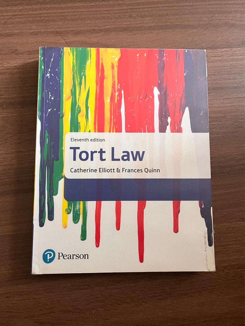 Tort Law Textbook (Elliot and Quinn), Hobbies & Toys, Books & Magazines ...