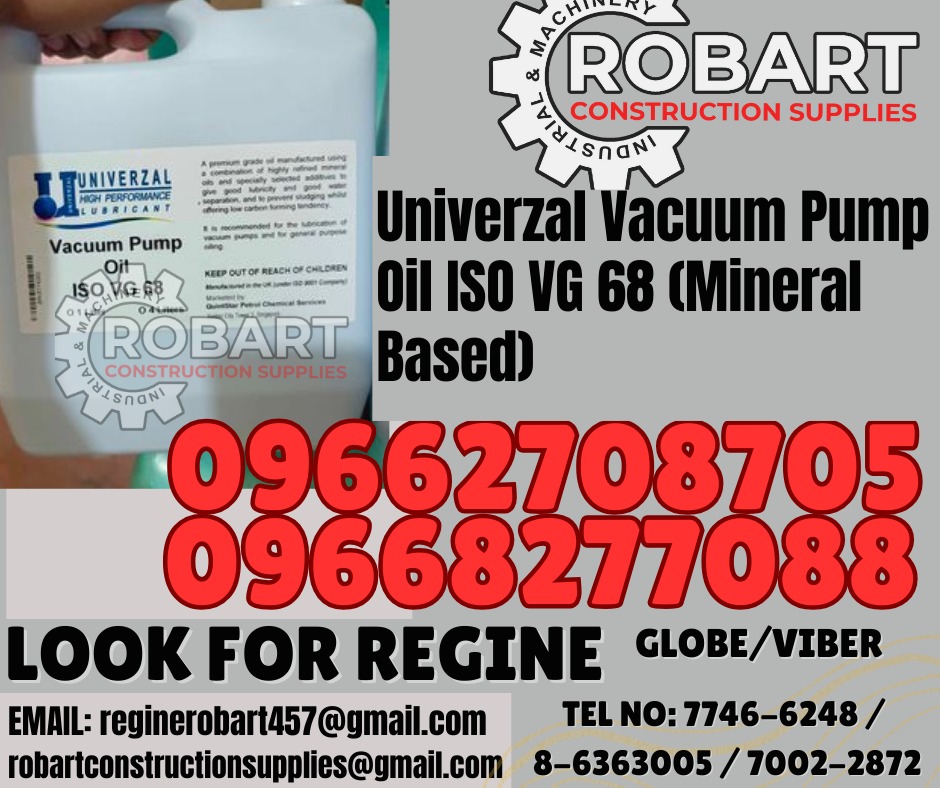 Univerzal Vacuum Pump Oil ISO VG 68 (Mineral Based), Commercial ...