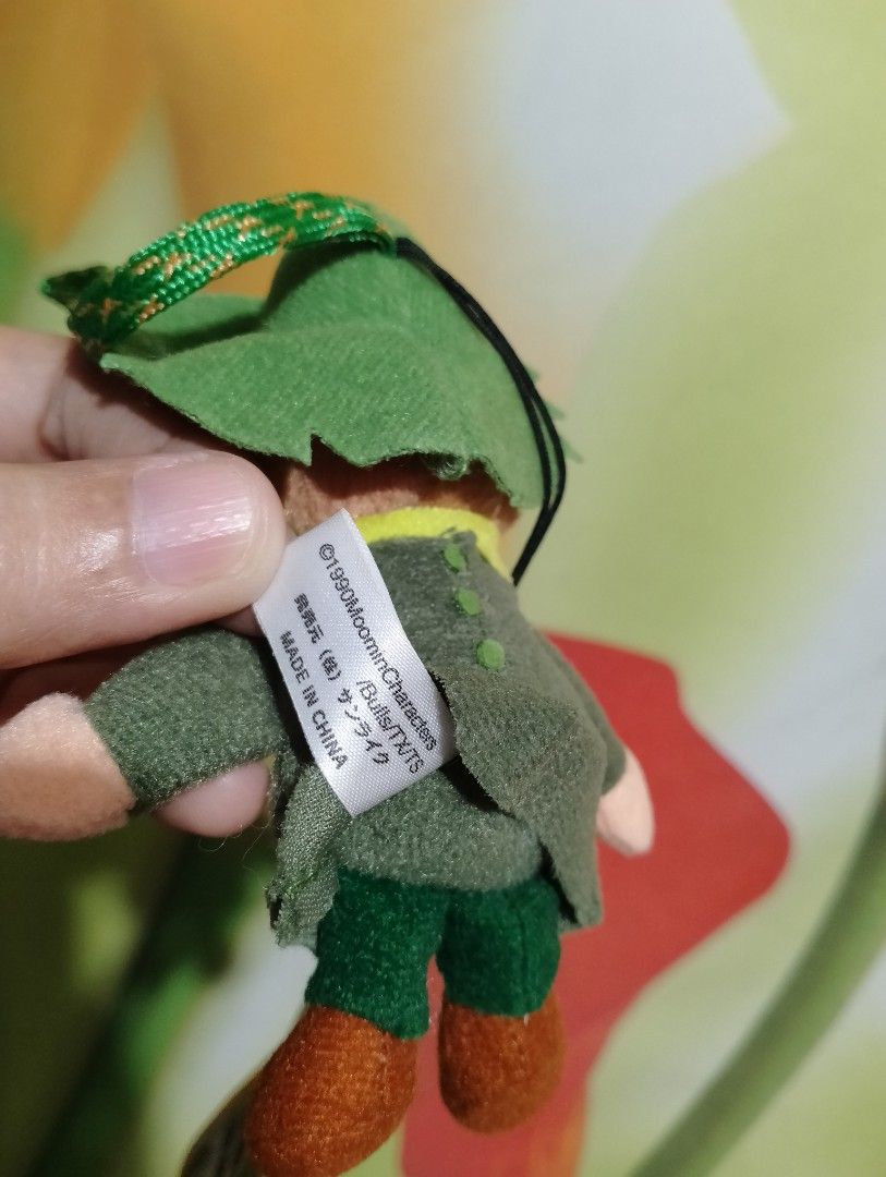 Vintage 1990 Moomin Character Snufkin plush charm collectible stuffed ...