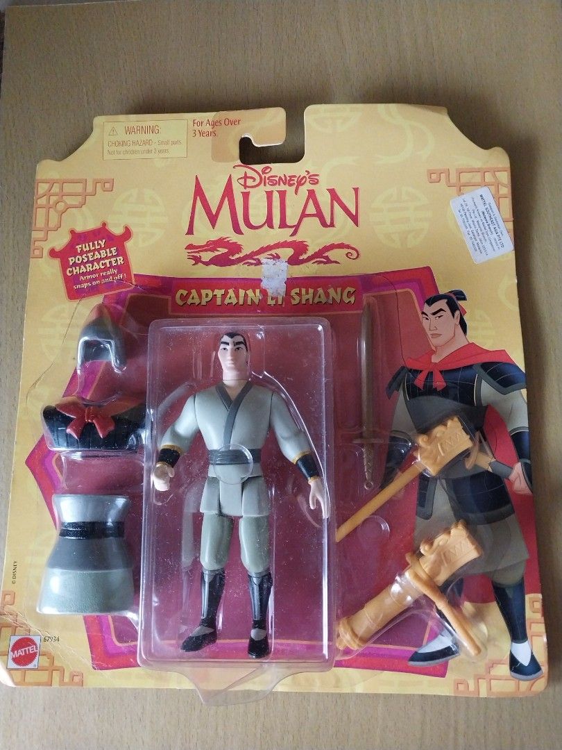 Vintage Mattel Disney Mulan: Captain Li Shang, Hobbies & Toys ...