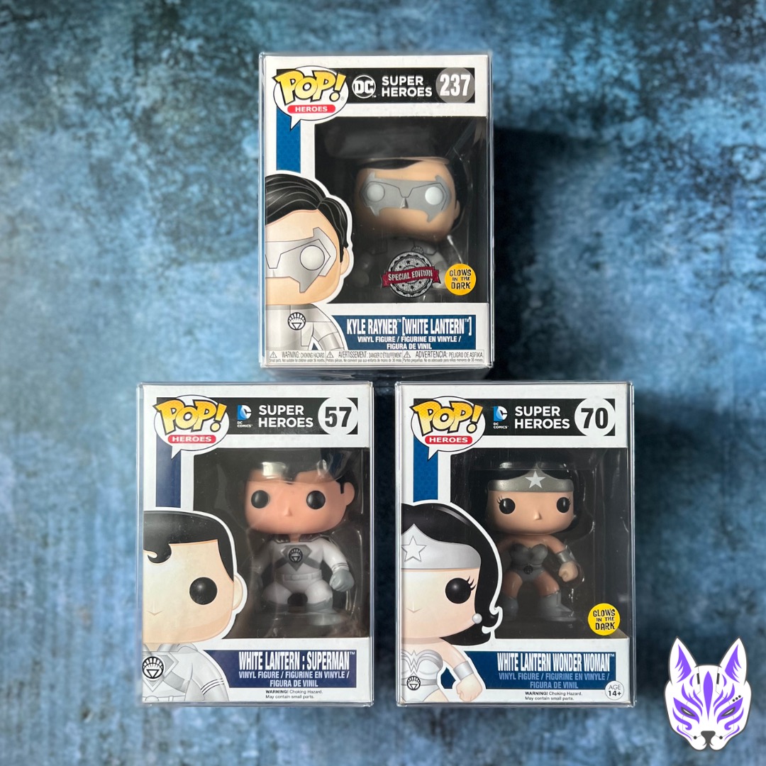 WHITE LANTERN: SUPERMAN/ WONDER WOMAN/ KYLE RAYNER FUNKO POP DC SUPER ...