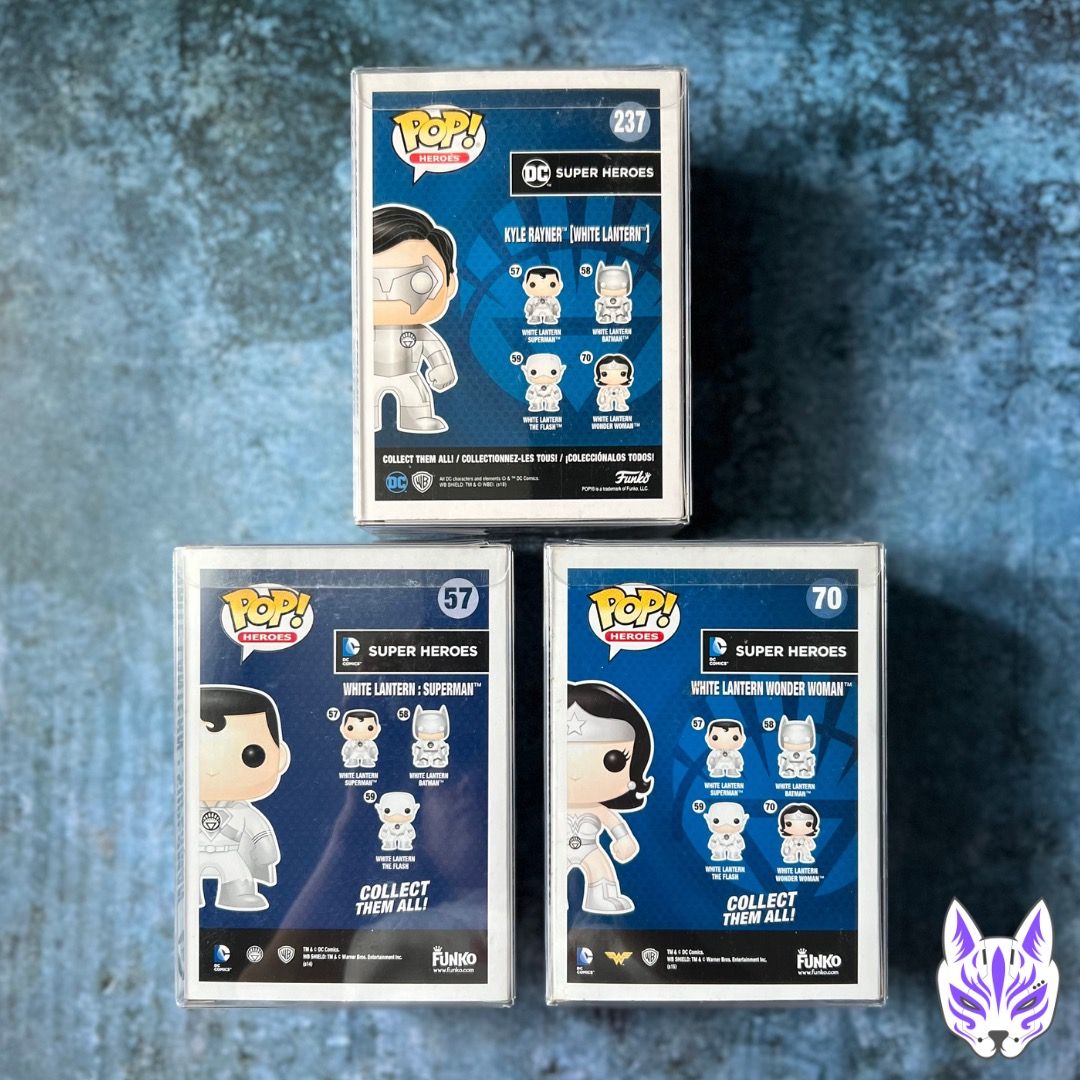 WHITE LANTERN: SUPERMAN/ WONDER WOMAN/ KYLE RAYNER FUNKO POP DC SUPER ...