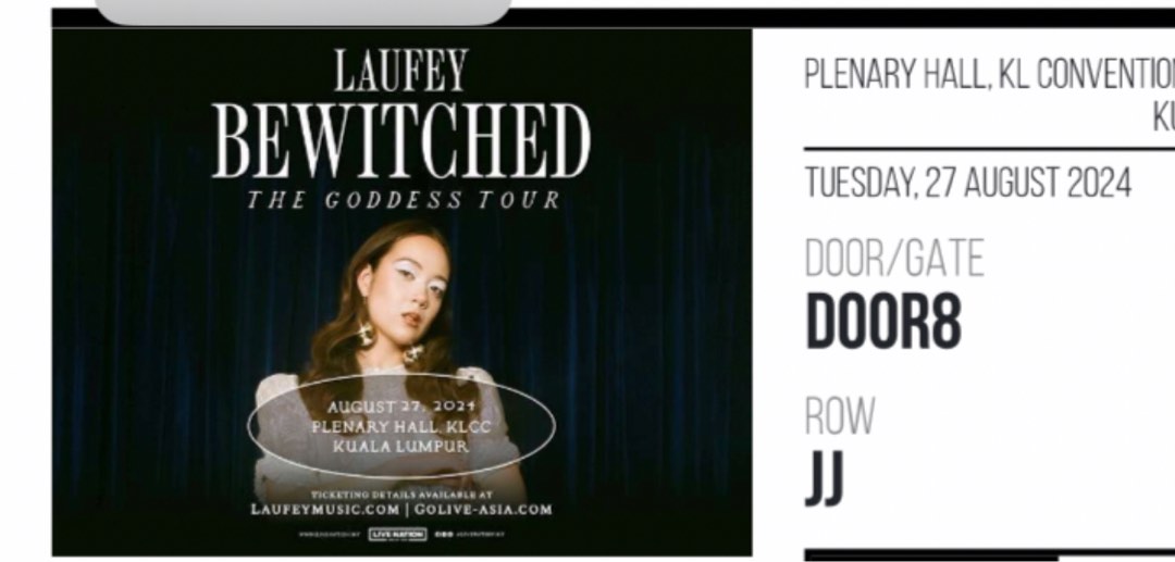 WTS LAUFEY CAT 3 x 1 ticket only, Tickets & Vouchers, Event Tickets on ...