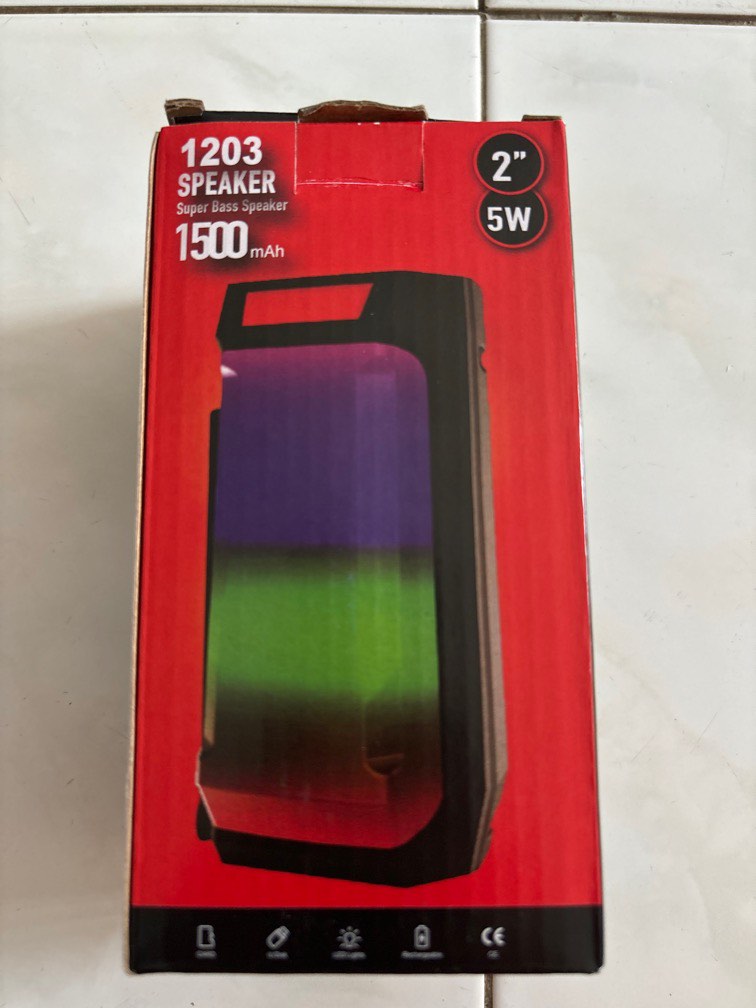 ZQS1202 Bluetooth Wireless Speaker Rechargeable Portable Subwoofer RGB colourful Light Change ...