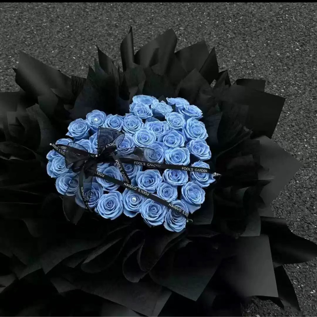 33 Stalks DIY Everlasting Cerulean Star Rose Preserved Soap Flower ...