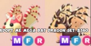 Roblox Adopt Me CCBD Chocolate Chip Bat dragon ( Normal , FR , MFR ...
