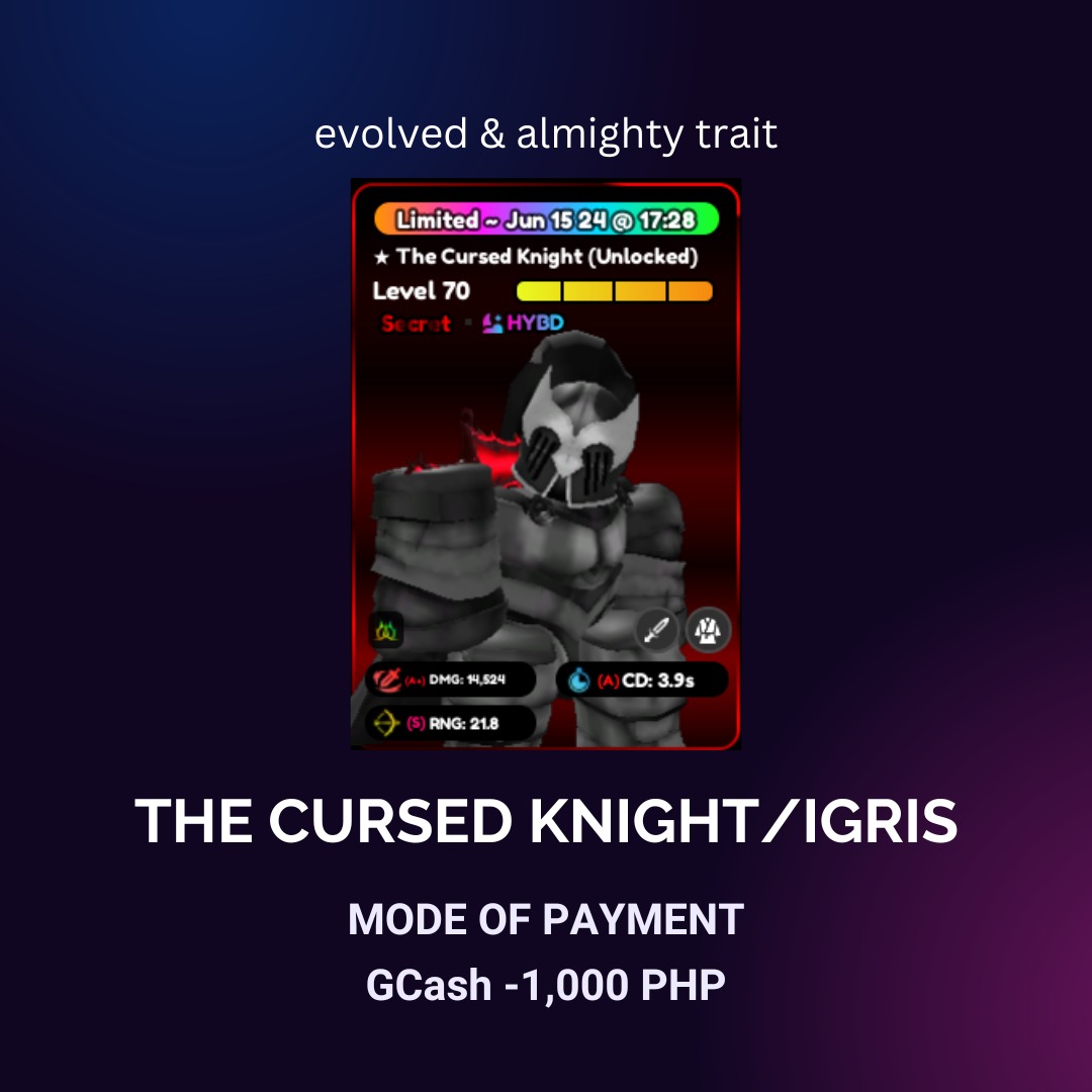 (ALMIGHTY) ANIME DEFENDERS SECRET UNIT THE CURSED KNIGHT / IGRIS, Video ...