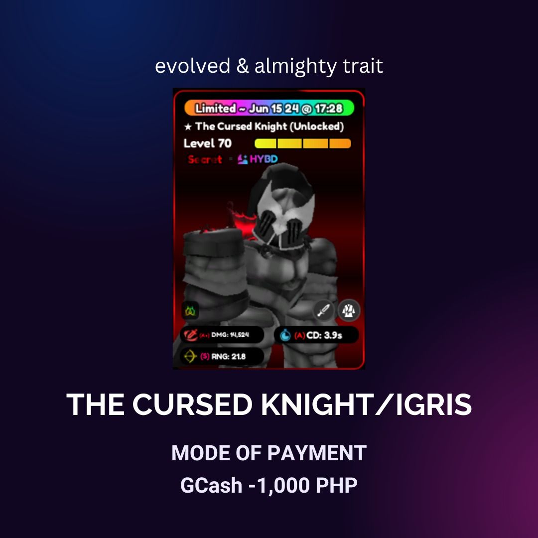 (ALMIGHTY) ANIME DEFENDERS SECRET UNIT THE CURSED KNIGHT / IGRIS, Video ...