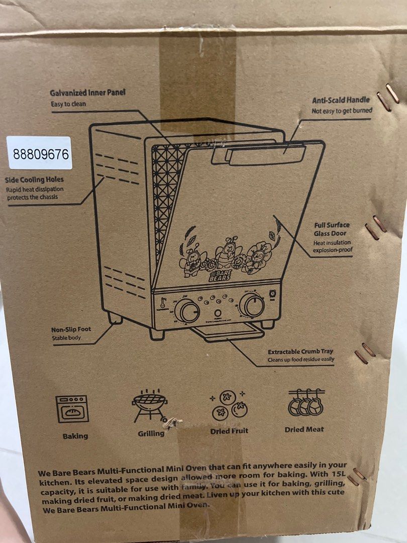 Bare Bears Multi-Functional Mini Oven 15L | Orange, TV & Home ...