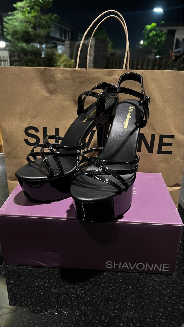 Black Pageant/Catwalk Heels, Women's Fashion, Footwear, Heels on Carousell