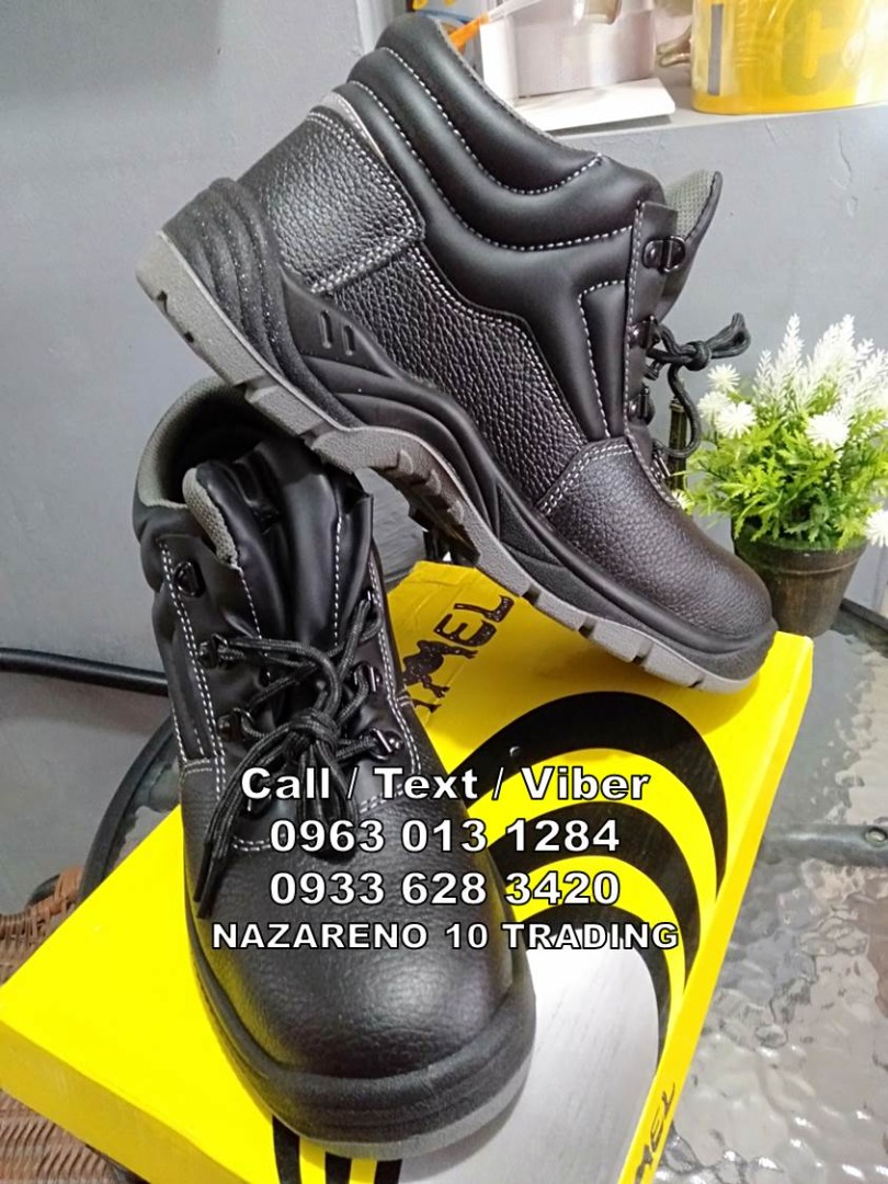 Camel safety shoes steel toe high cut, Looking For on Carousell