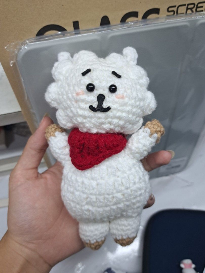 crochet rj bt21 plushie, Hobbies & Toys, Stationery & Craft, Handmade ...