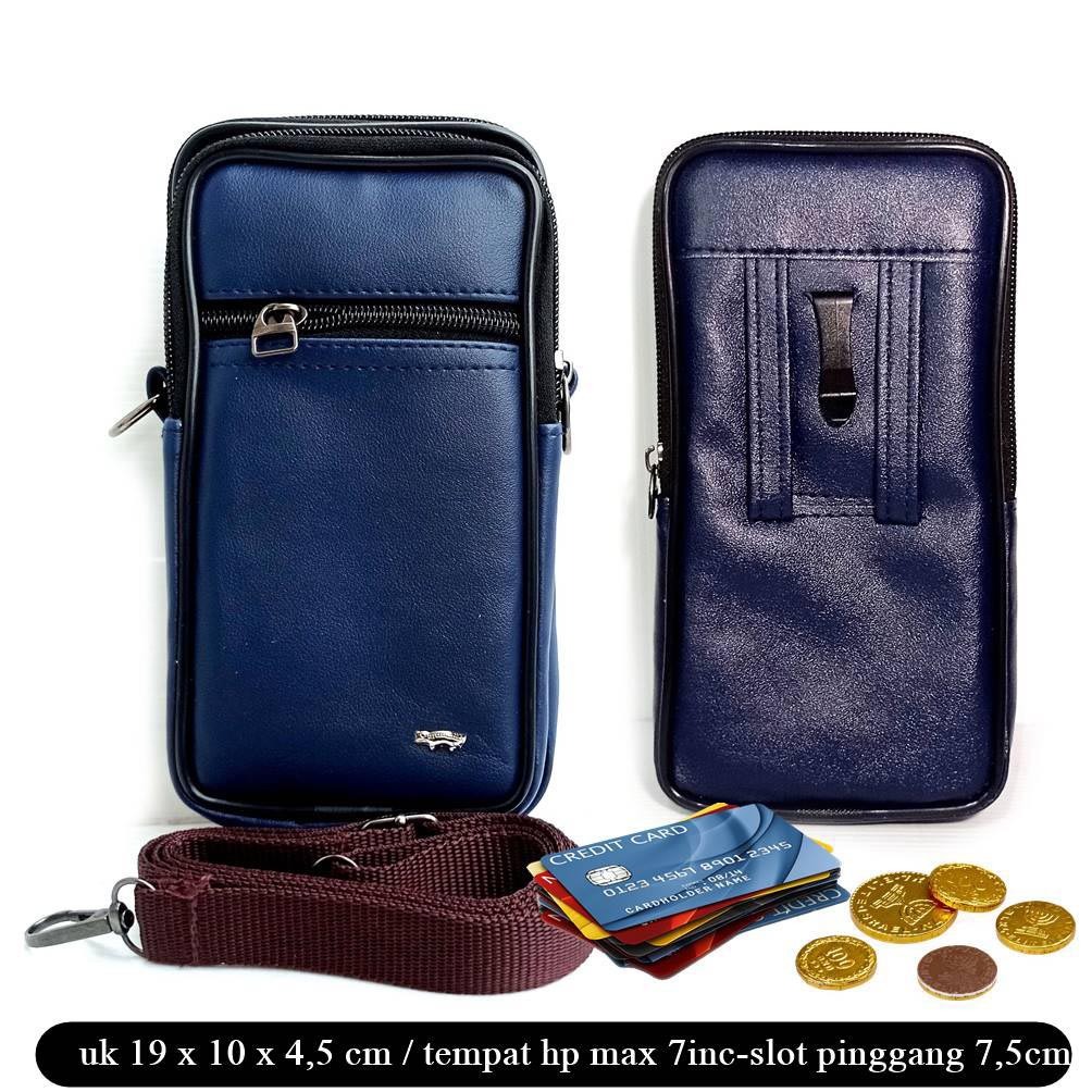 Dompet Case 2 Hp Pinggang Pria Triess Jumbo Kulit Selempang, Fesyen ...