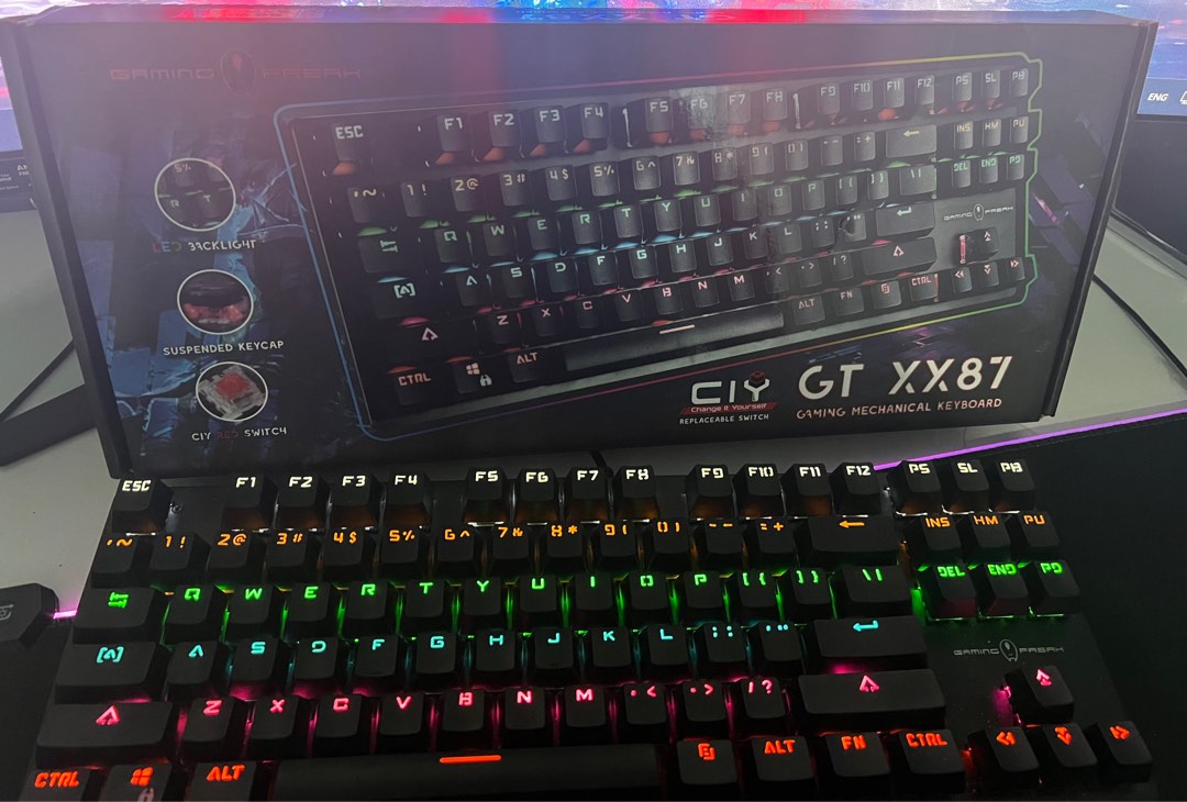 Gaming Freak GTXX-87 Mechanical Gaming Keyboard (Red Switch), Computers ...