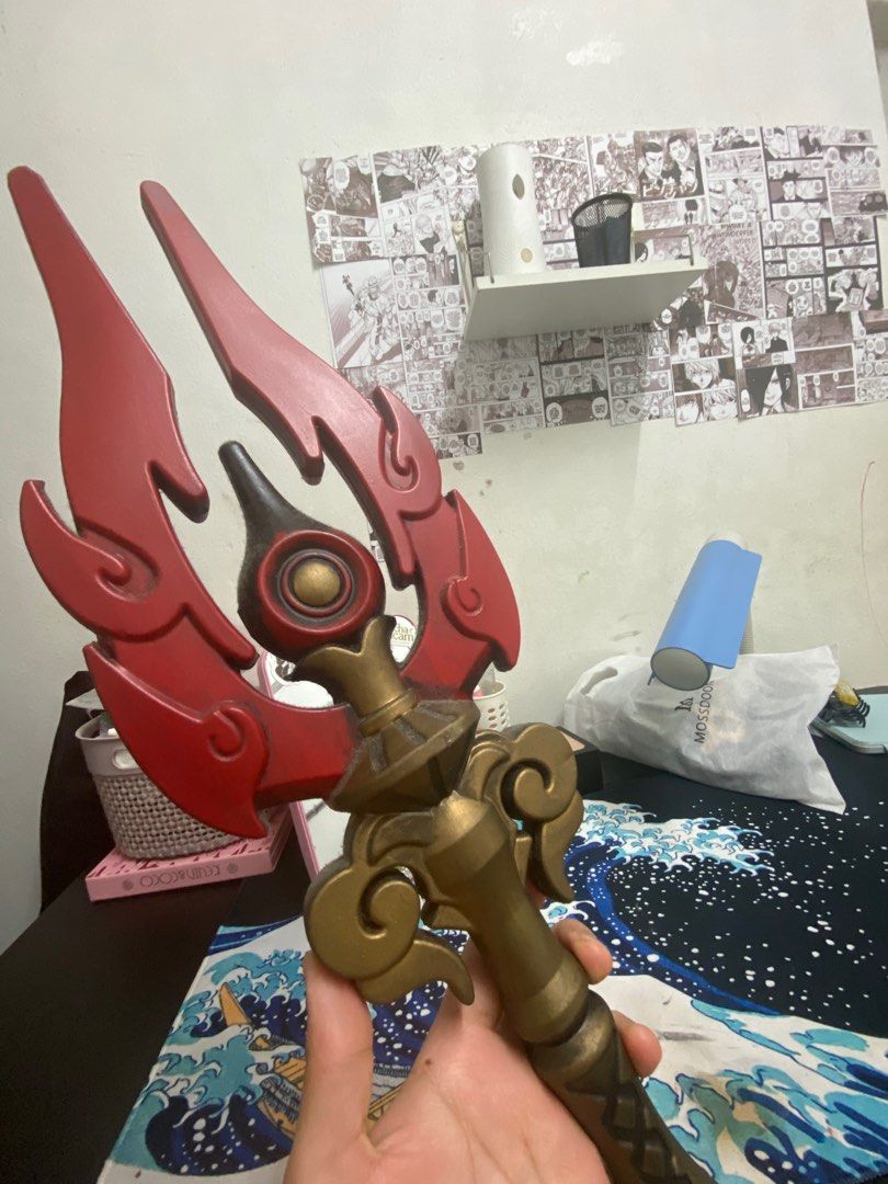 Genshin Impact Hutao Weapon / Staff of Homa, Hobbies & Toys ...