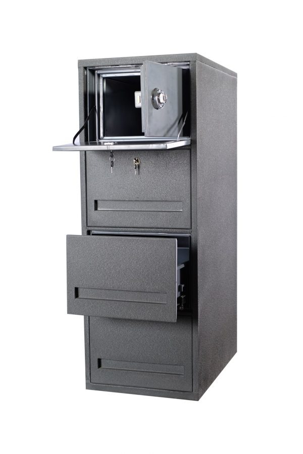 HEAVY DUTY VERTICAL FILING CABINET WITH SAFE VAULT FIREPROOF, Furniture ...