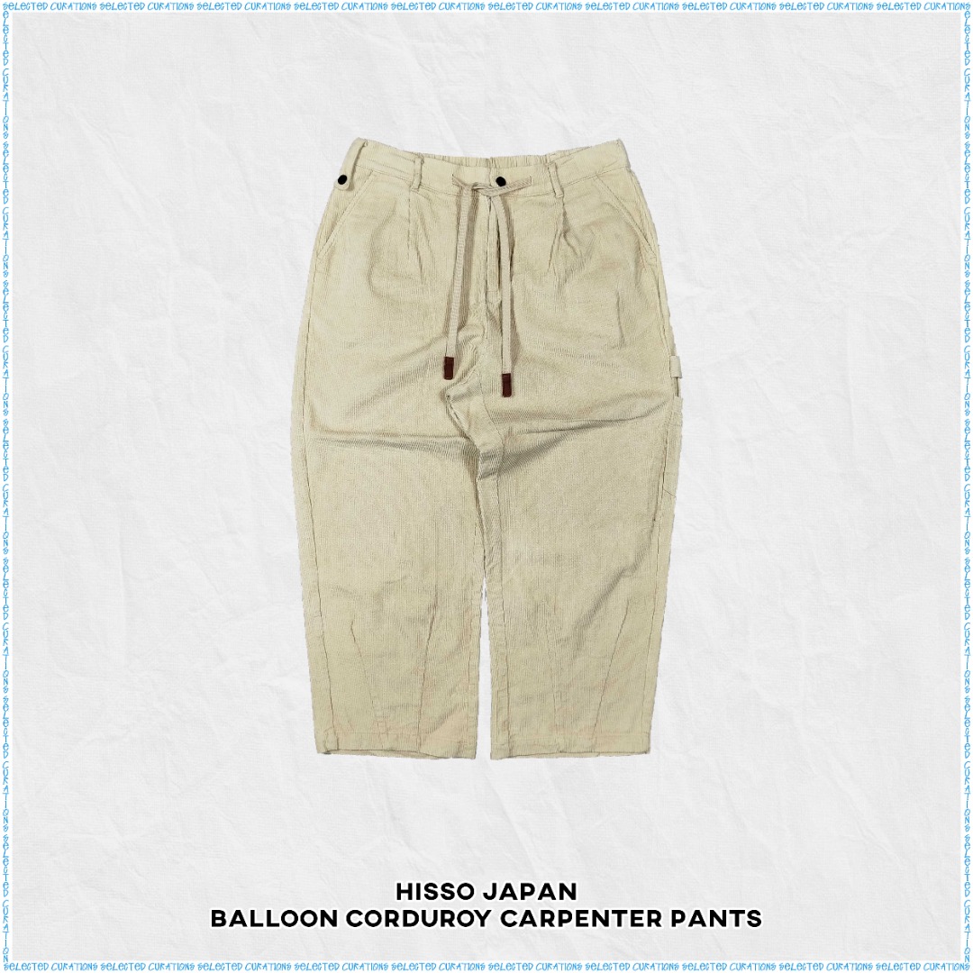 HISSO JAPAN BALLOON CORDUROY CARPENTER PANTS, Men's Fashion, Bottoms ...