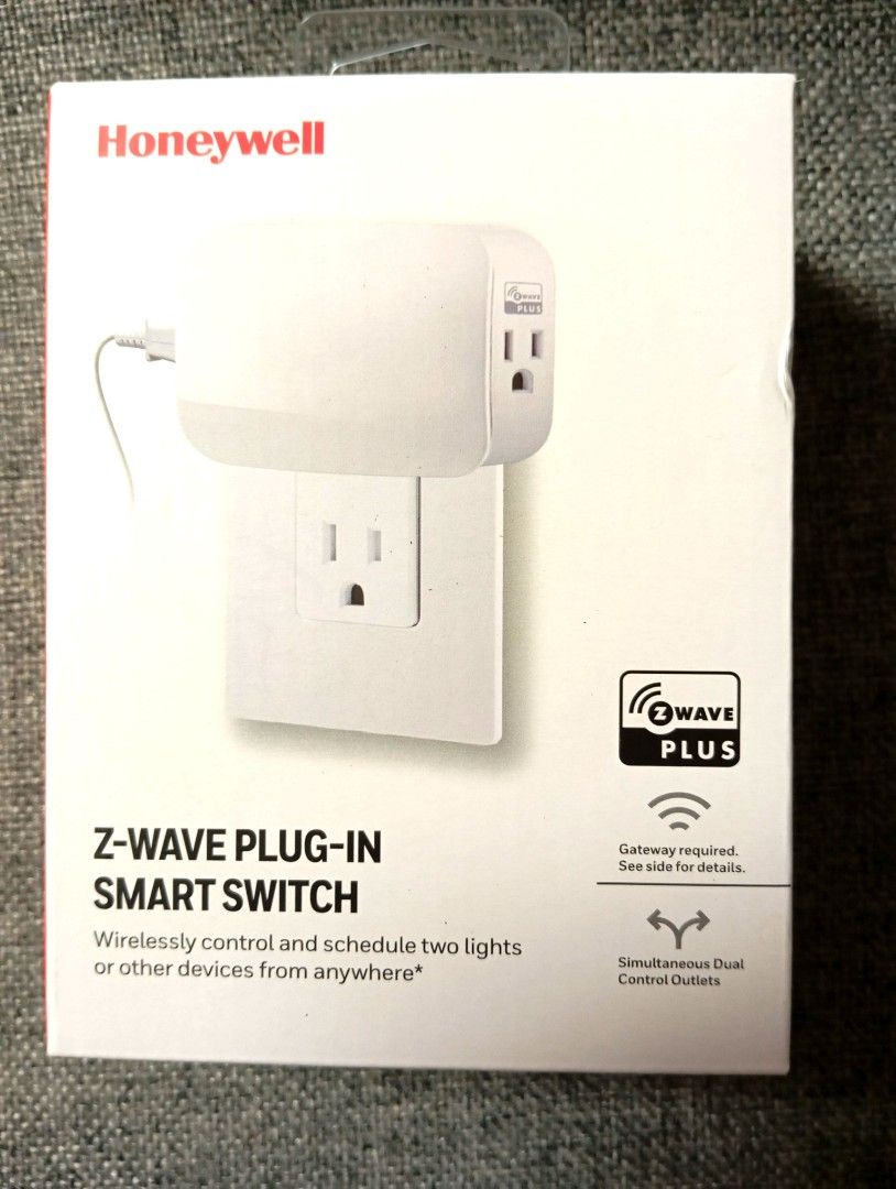 Honeywell UltraPro Z-Wave Plus 智慧燈開關,雙插座插入式, 電腦＆科技, 商務用科技產品 - Carousell