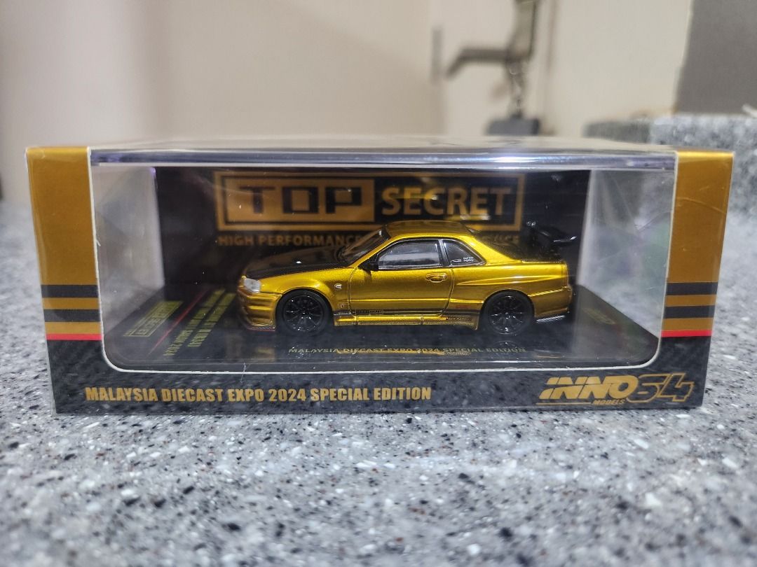 Inno64 Nissan Skyline GT-R R34 Top Secret Gold MDX 2024 Event Car, Hobbies & Toys, Toys & Games ...