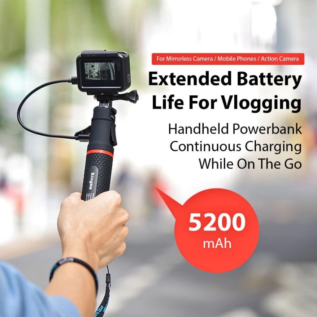 INSTA360/GO PRO STICK + POWERBANK (2IN1) KINGMAN POWER HAND GRIP ...