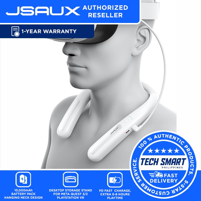 JSAUX Battery Pack for Meta Quest 3/2, 10000mAh PD Fast Charger Battery ...