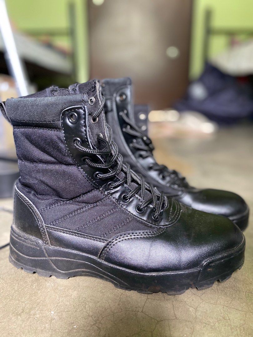 Kasut boot kawad/bridget bomba/unit beruniform, Women's Fashion ...