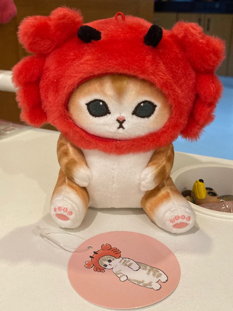 Mofusand Crab Keychain Plush, Hobbies & Toys, Toys & Games on Carousell