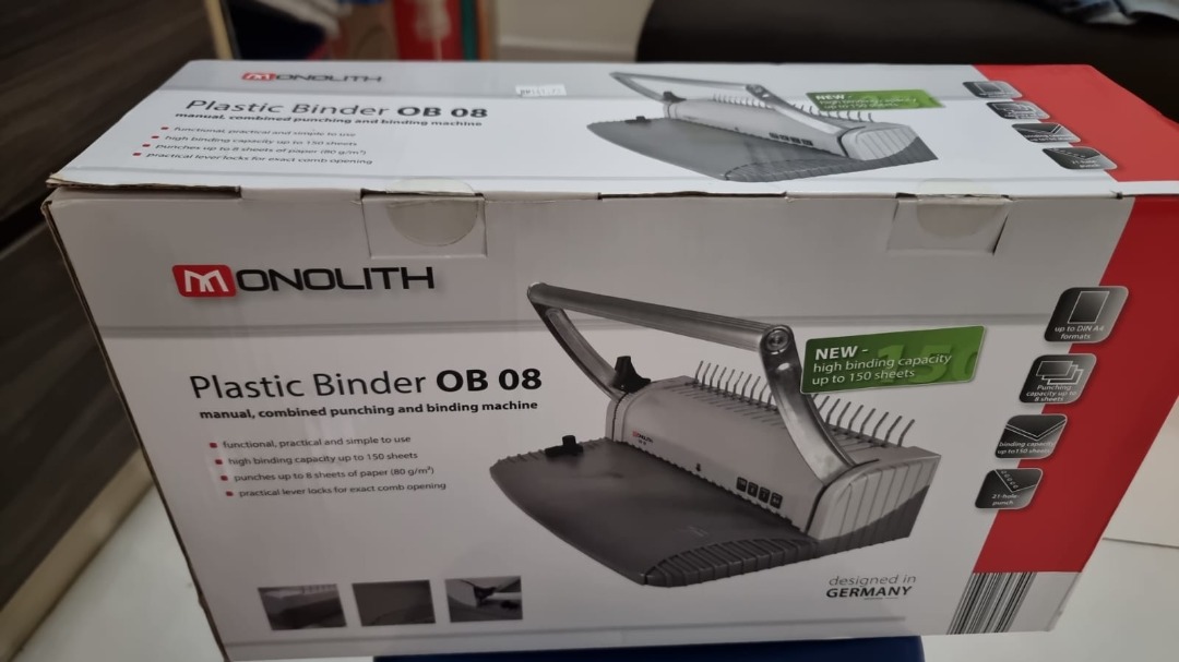 MONOLITH Plastic Binder OB 08, Computers & Tech, Office & Business ...