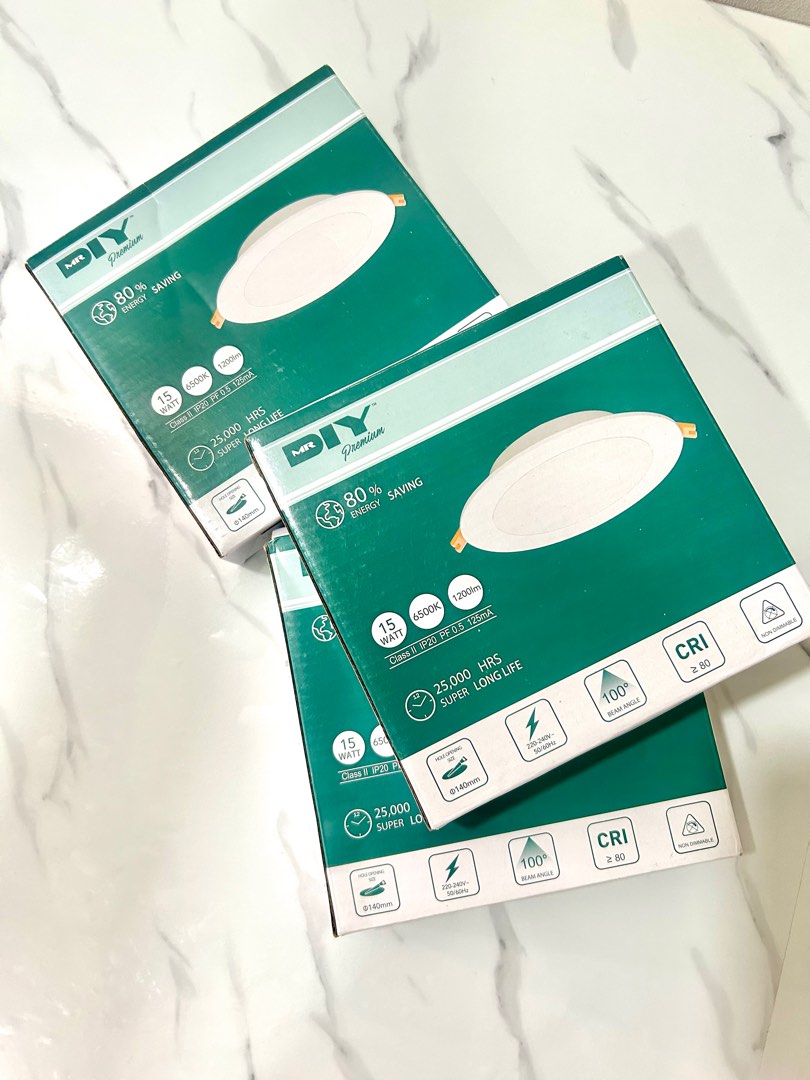 MR DIY LED DOWNLIGHT | LAMPU LED, Furniture & Home Living, Lighting ...