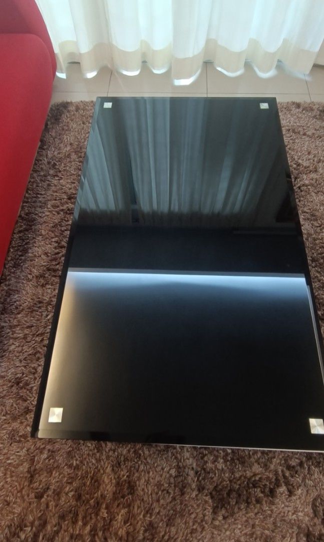 Natuzzi Italia Modern Coffee Table High Gloss Tempered Glass with ...