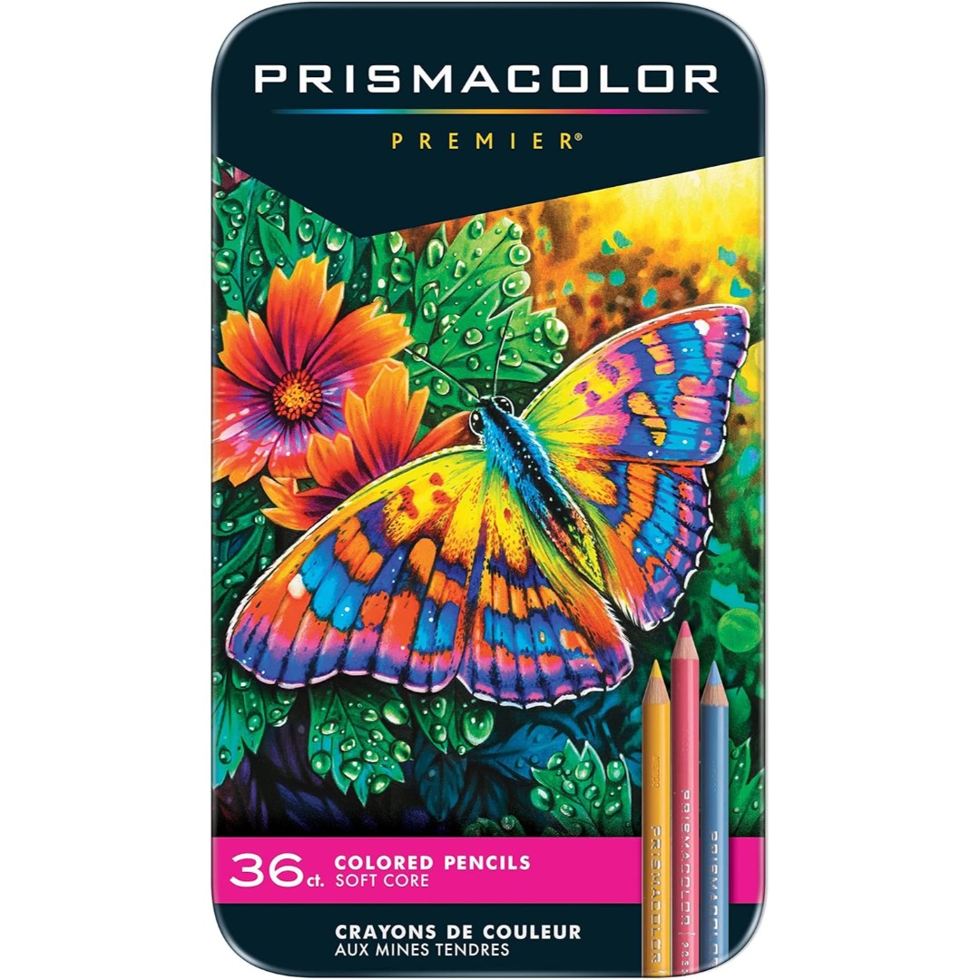 Prismacolor Premier Colored Pencils Soft Core - Tin Case of 36 Colour ...