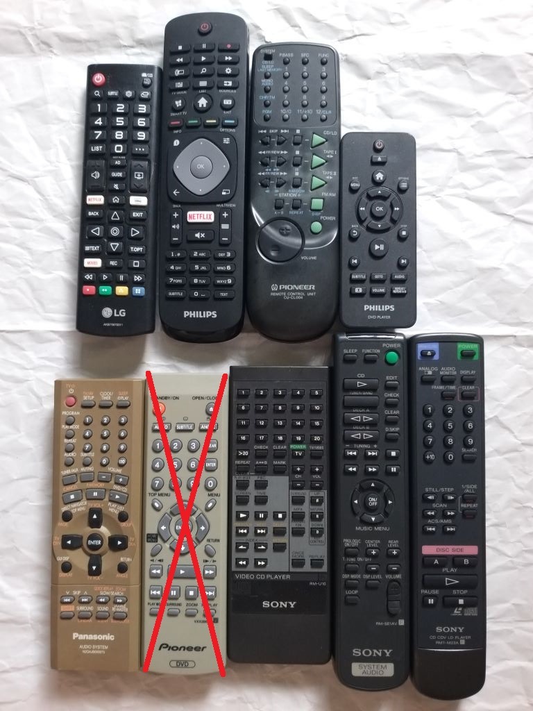 Remote Controllers (LG AKB75675311, Philips DVD Remote, Pioneer CU ...