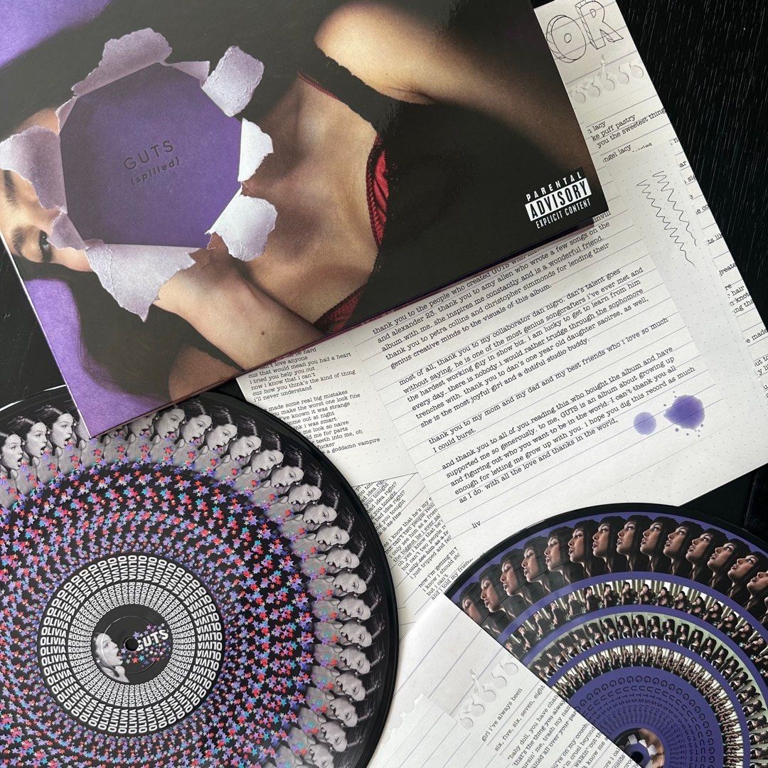 (SOLD) GUTS (spilled) Zoetrope Vinyl - Olivia Rodrigo, Hobbies & Toys ...