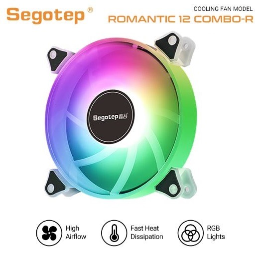 SEGOTEP Romantic 12 RGB Lighting 12Cm Fan with 16 Million Colours (4 ...