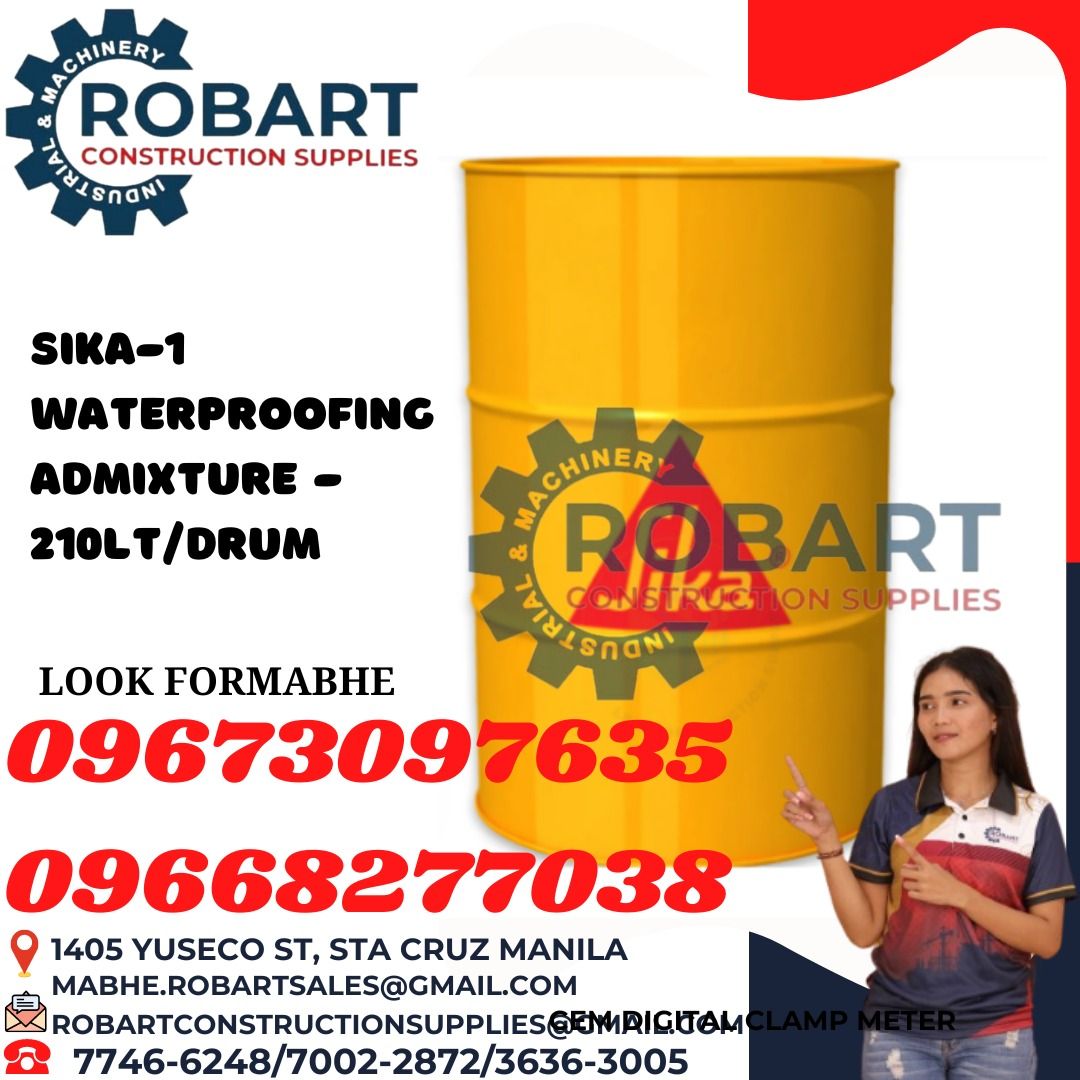Sika-1 Waterproofing Admixture - 210Lt/drum, Commercial & Industrial ...