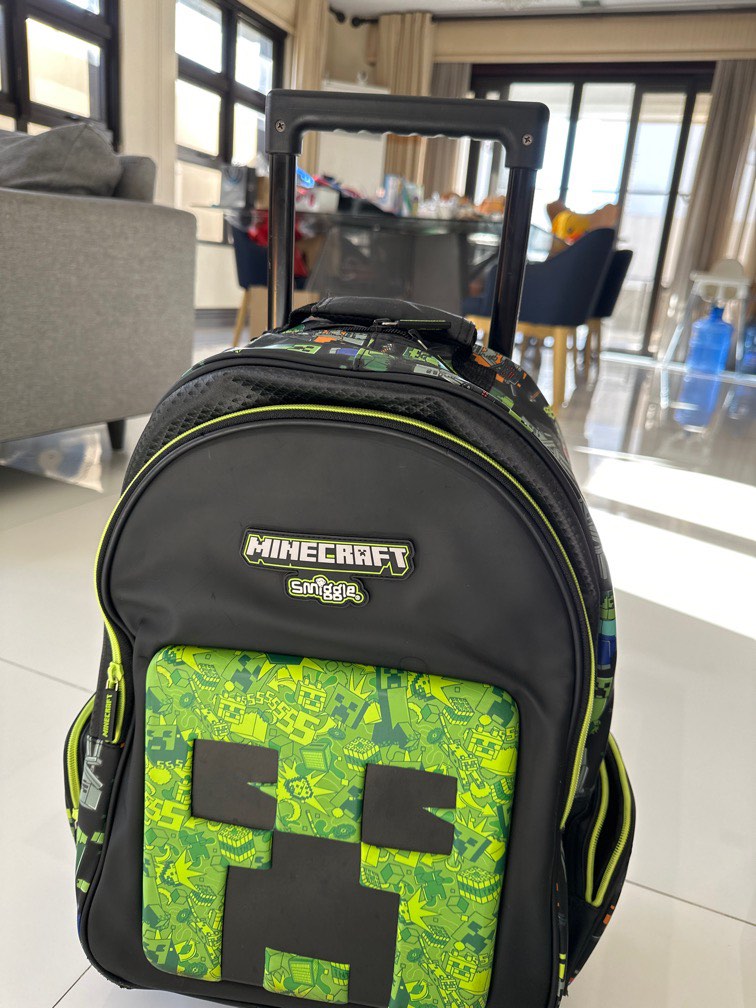 Smiggle Minecraft Backpack Stroller, Men's Fashion, Bags, Backpacks on ...
