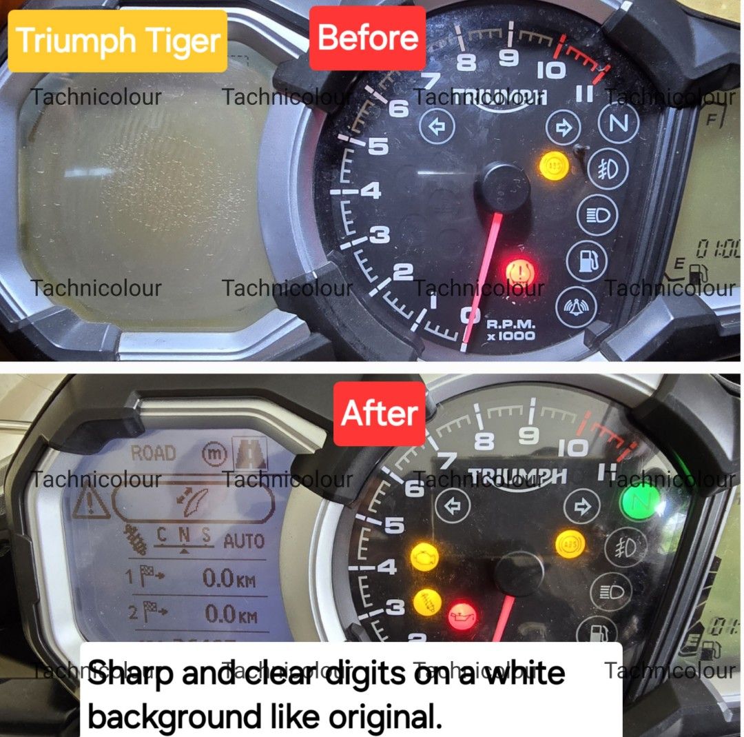 Speedometer Speedo Meter faded LCD repair & LED color change ...